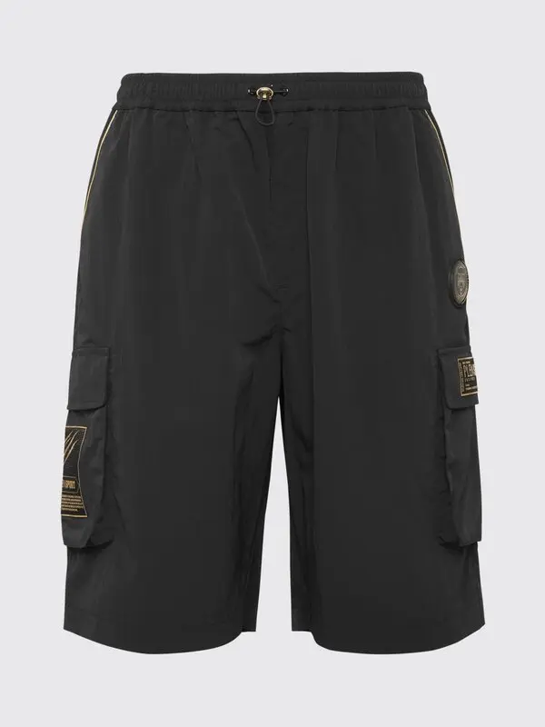 PLEIN SPORT Technical Stretch Fabric Cargo Shorts