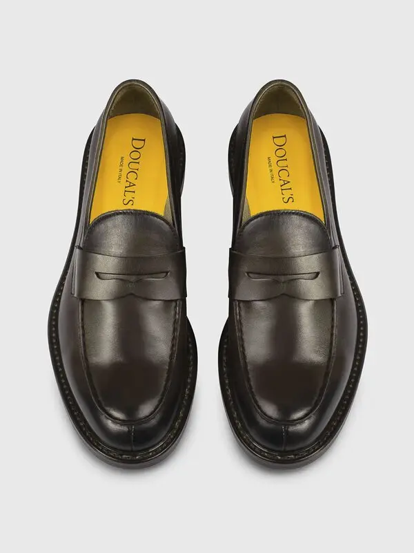 DOUCAL'S Leather Loafers - Dark