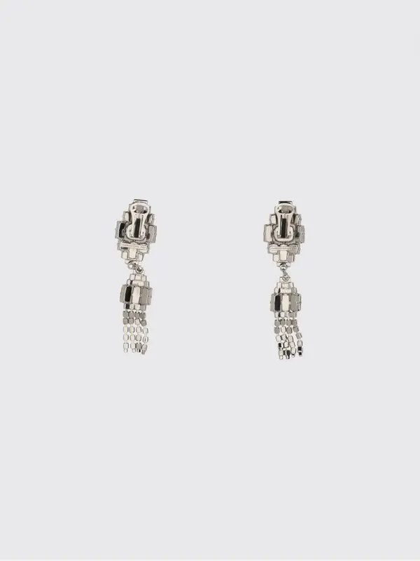 Alessandra Rich Brass Dangle Earrings With Rhinestones