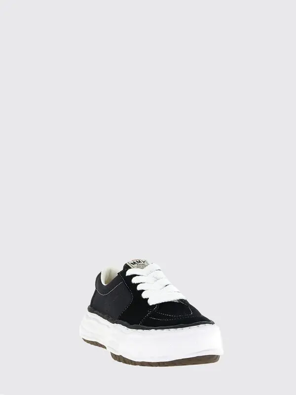 Mihara Yasuhiro Low Top Leather And Cotton Canvas Sneakers - Black