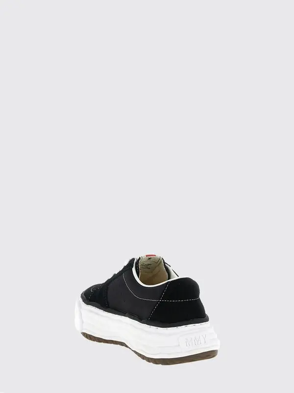 Mihara Yasuhiro Low Top Leather And Cotton Canvas Sneakers - Black
