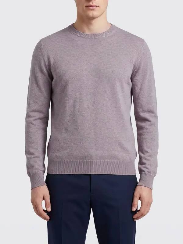 BALLANTYNE Cotton And Silk Crew Neck Sweater - Brown