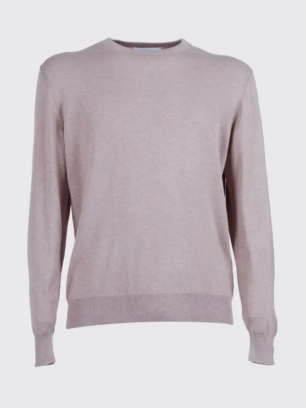 BALLANTYNE Cotton And Silk Crew Neck Sweater - Brown
