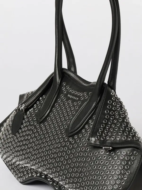 Alexander McQueen Manta Studded Leather Bag