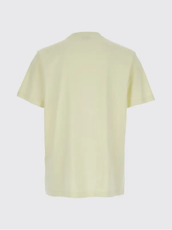 Off-White Cotton T-shirt With Arrow Logo - Yellow