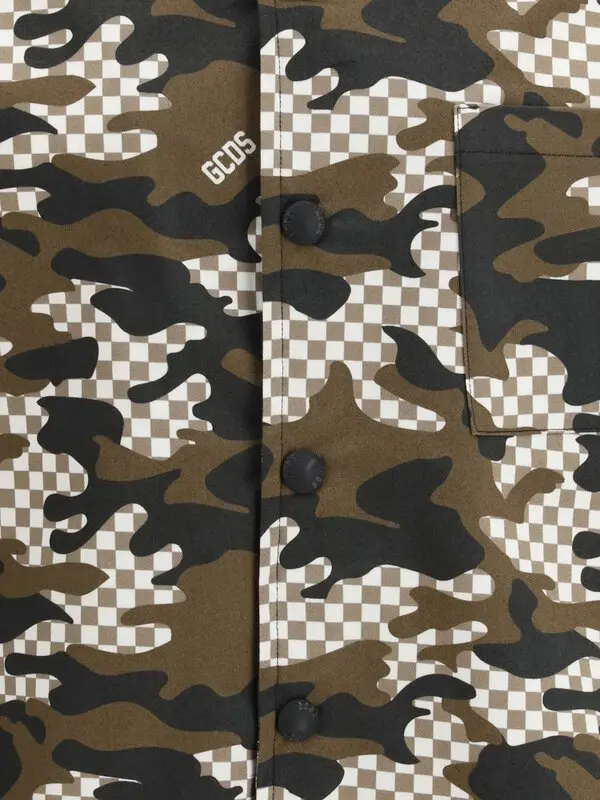 Gcds Casual Shirt In Cotton With Camouflage Print