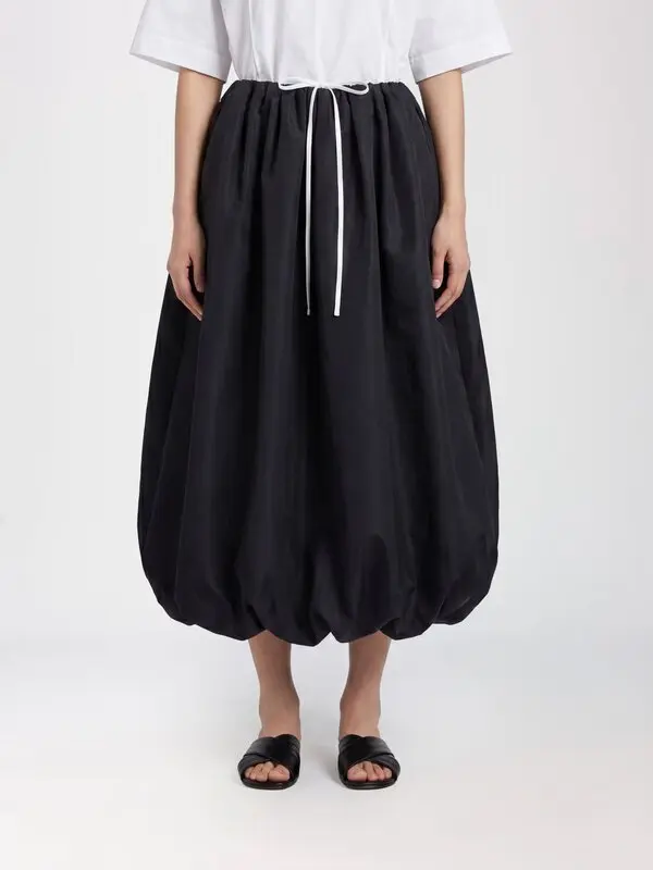 Calvin Klein A-line Midi Skirt In Silk Blend