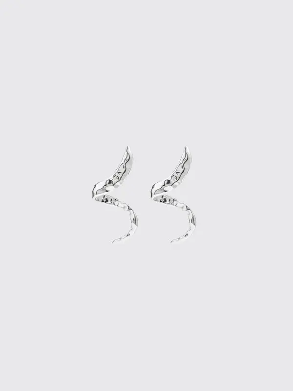 Federica Tosi Snake Bronze Earrings - Silver