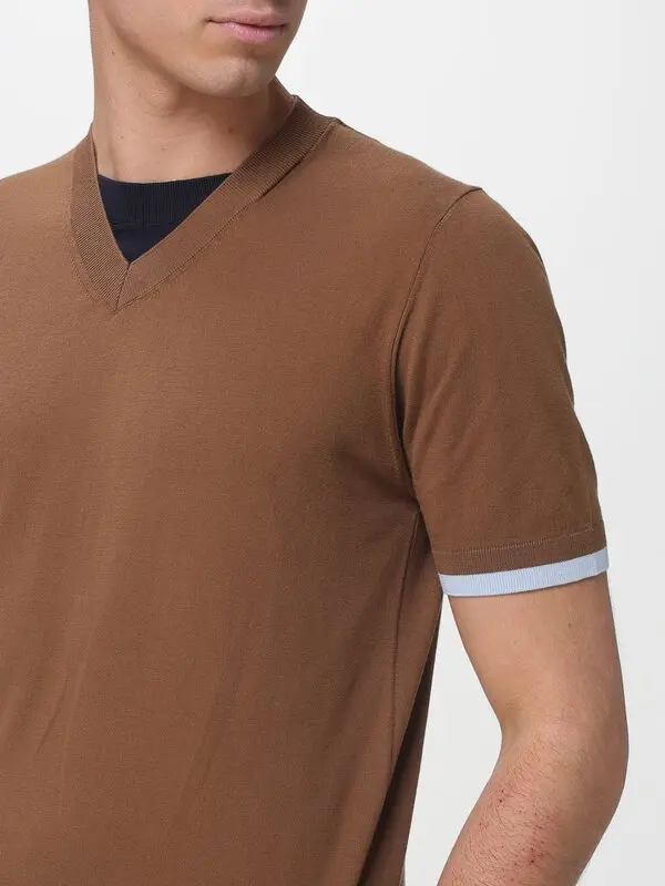 PAOLO PECORA Cotton Knit Sweater - Brown