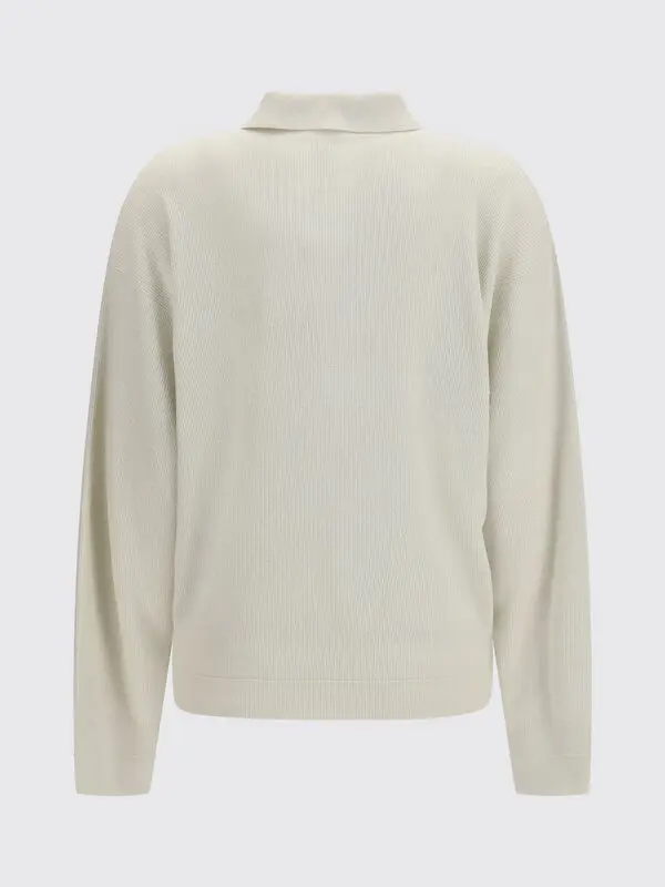 Calvin Klein Long-sleeved Silk Knit Polo Shirt