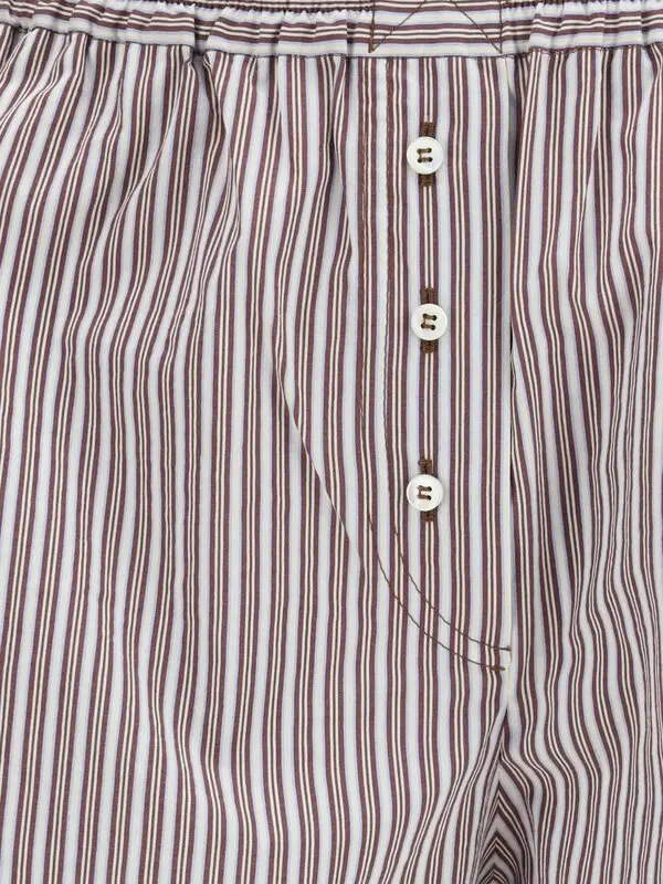 Brunello Cucinelli Striped Cotton And Silk Boxer Shorts