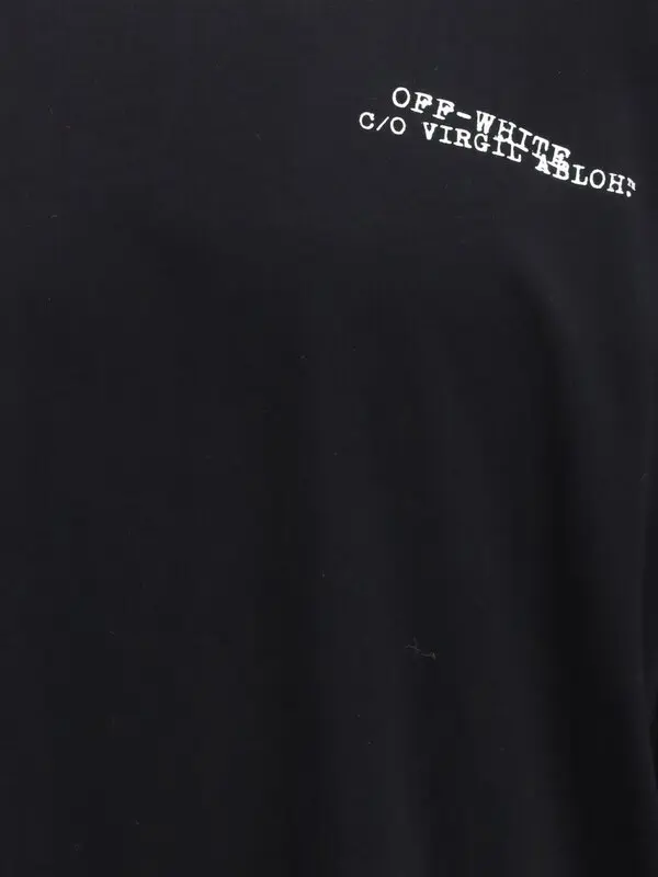 Off-White Cotton T-shirt With Arrow Logo