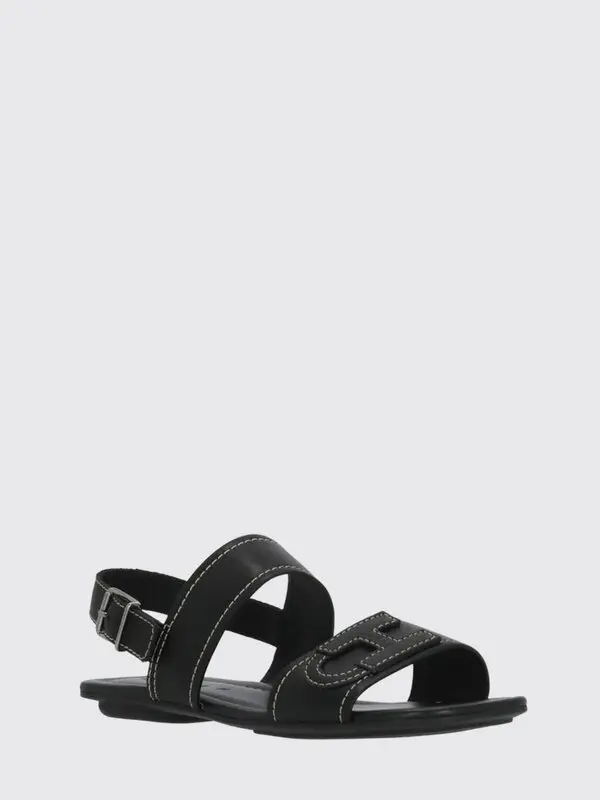 Hogan Leather Slingback Sandals - Black