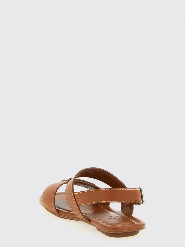 Hogan H685 Leather Slingback Sandals - Brown