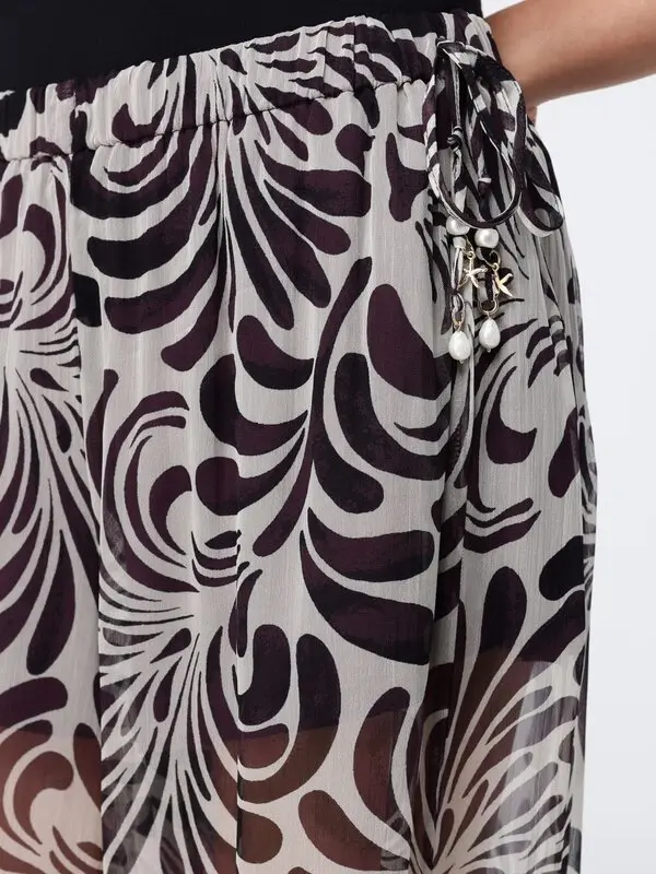 TWINSET Printed Viscose Trousers