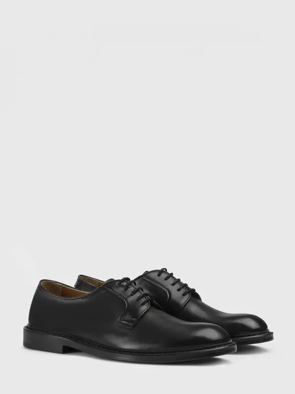 DOUCAL'S Leather Derby Shoes - Black
