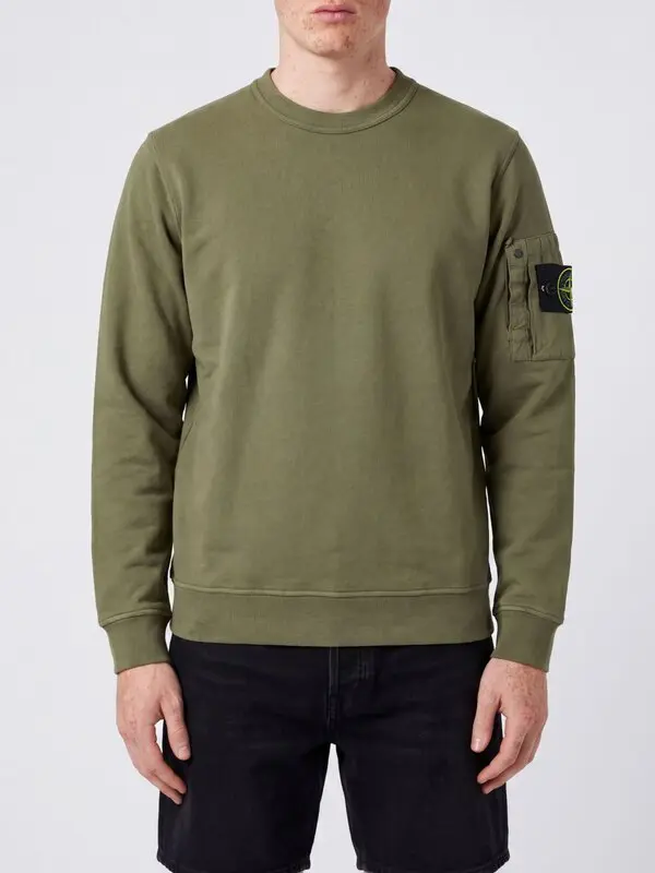 Stone Island Crewneck Sweatshirt With Arm Pocket
