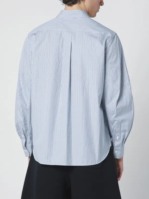 Sacai Striped Cotton Shirt With Balloon Sleeves