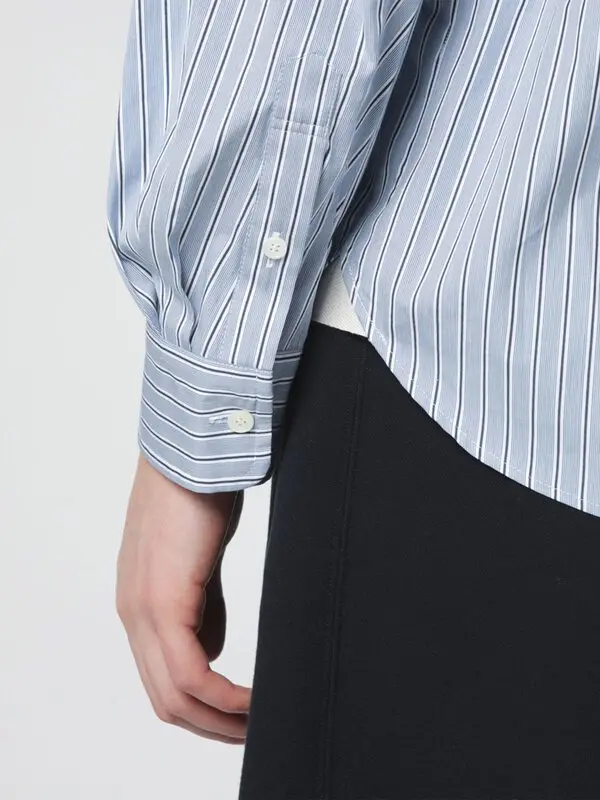 Sacai Striped Cotton Shirt With Balloon Sleeves