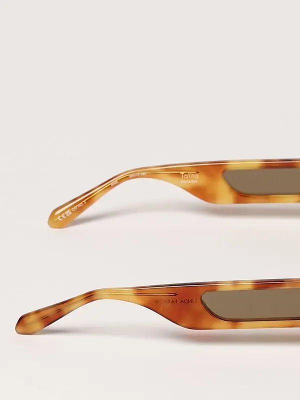 Linda Farrow Tortoiseshell Effect Rectangle Sunglasses