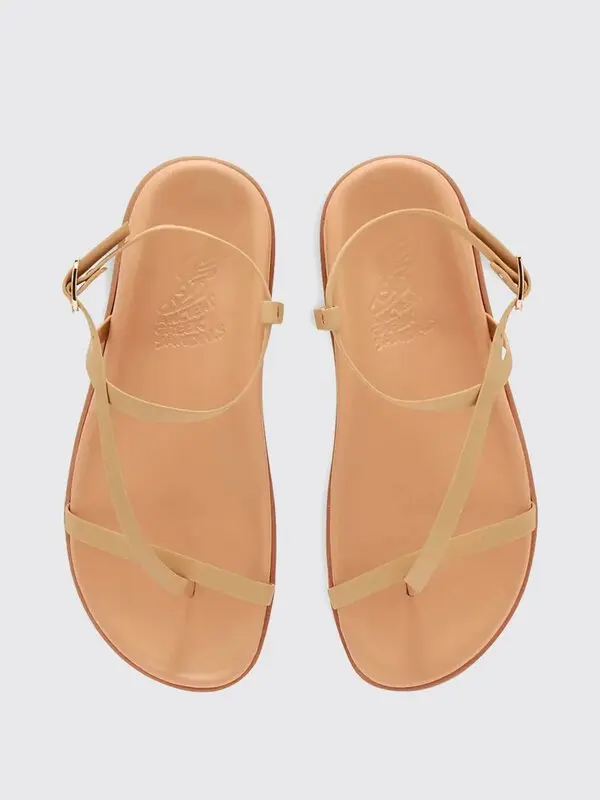 ANCIENT GREEK SANDALS Aimilia Nappa Leather Thong Sandals - Nude