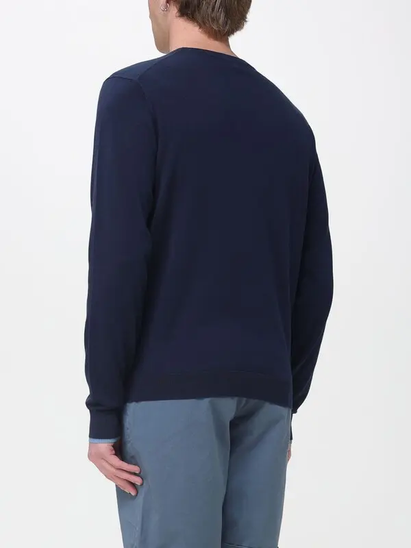 SUN 68 Crew Neck Cotton Pullover - Navy