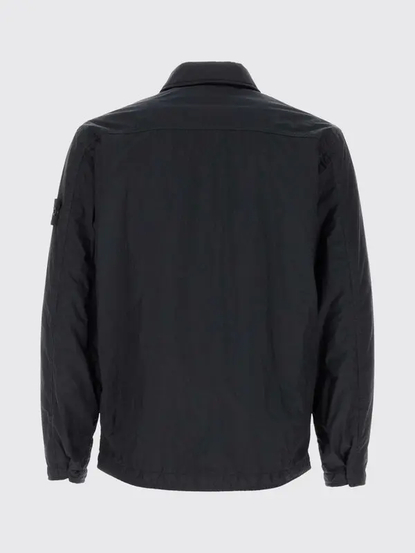 Stone Island Nylon Shirt Jacket With Patch Pockets And Compass Logo