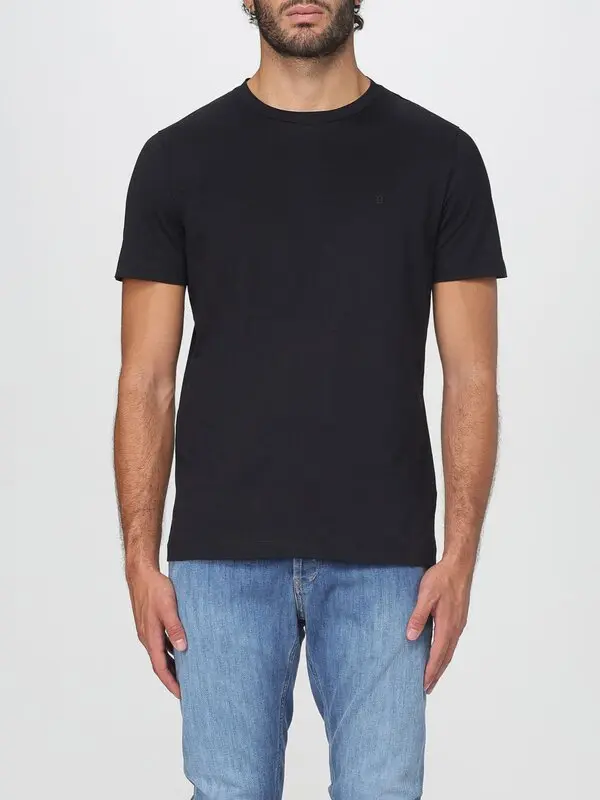 DONDUP Cotton T-shirt With Mini Logo - Black