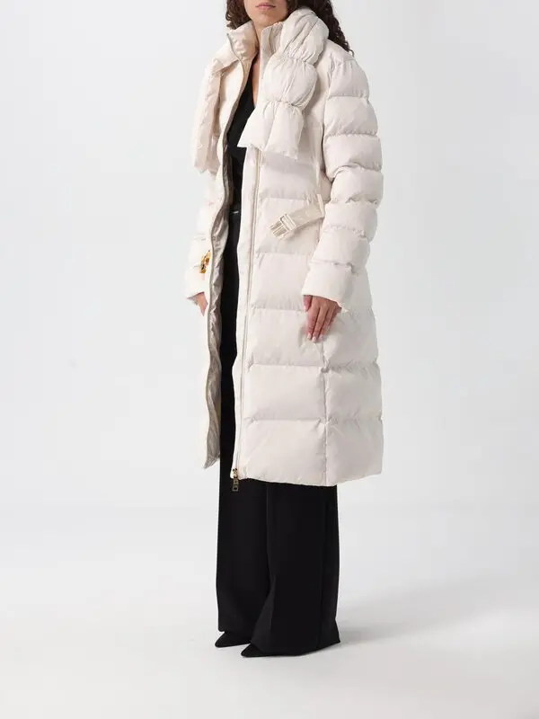 Elisabetta Franchi Down Puffer Coat With Belt