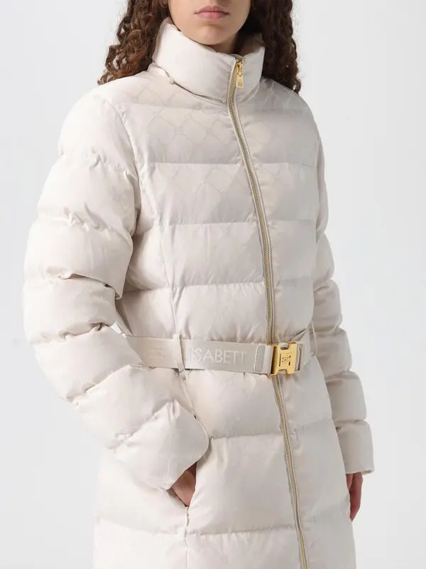 Elisabetta Franchi Down Puffer Coat With Belt