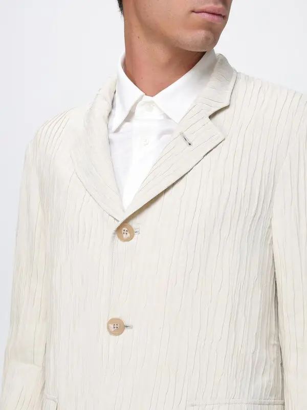 Emporio Armani Single-breasted Viscose Blazer With Patch Pockets