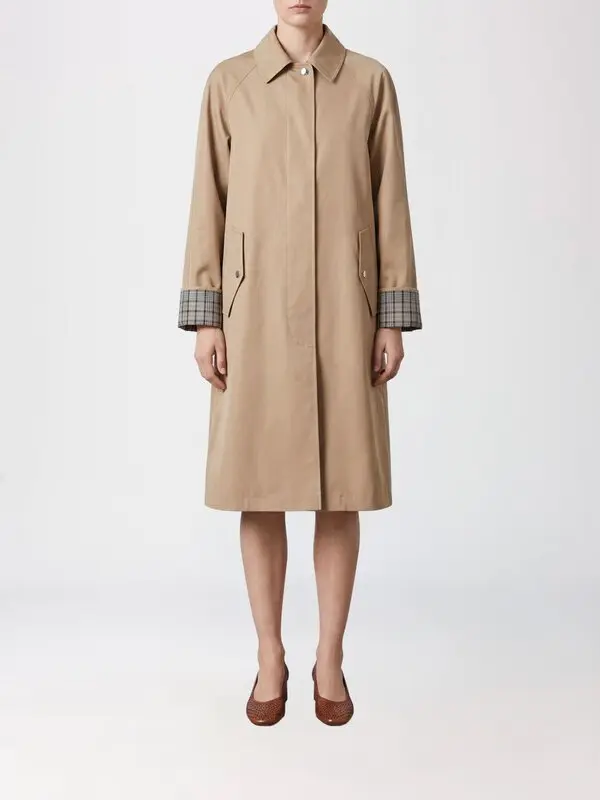 OOF WEAR Single-breasted Technical Fabric Trench Coat With Classic Collar