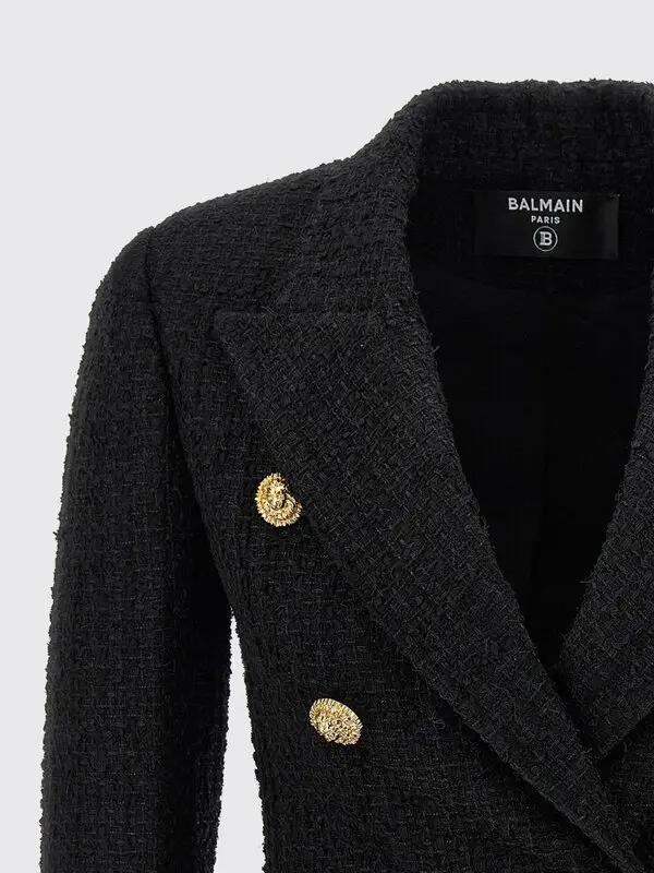 Balmain Double-breasted Wool Blend Blazer