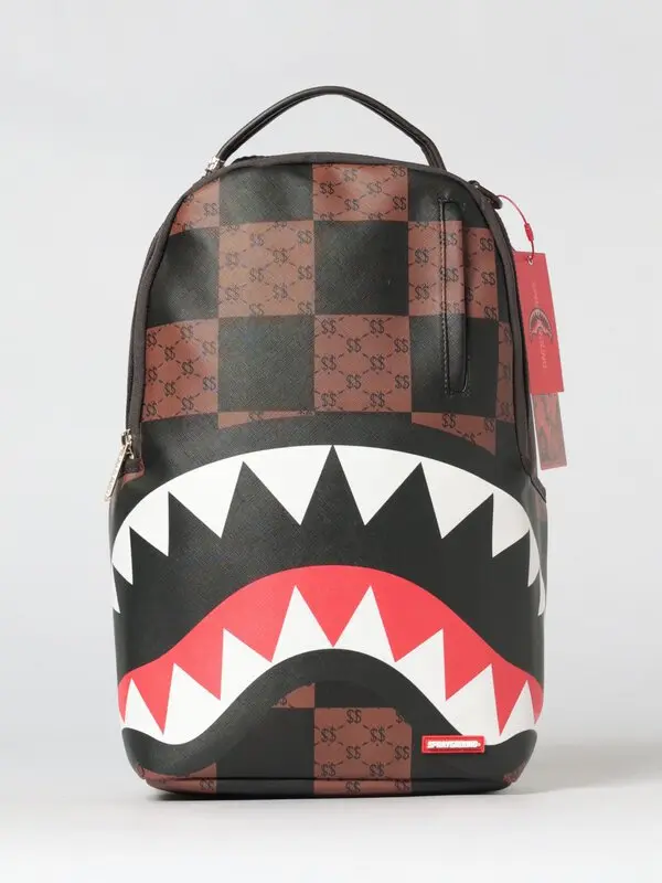 SPRAYGROUND Enlarged Checks Paris Saffiano Coated Cotton Backpack