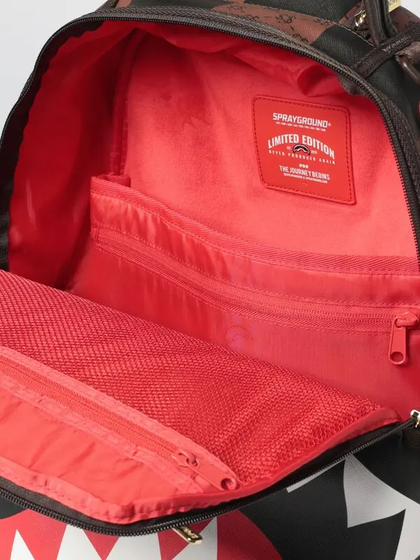 SPRAYGROUND Enlarged Checks Paris Saffiano Coated Cotton Backpack