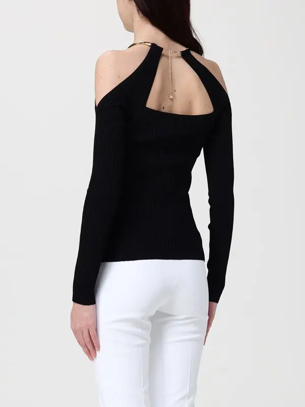 Elisabetta Franchi Ribbed Viscose Knit - Black
