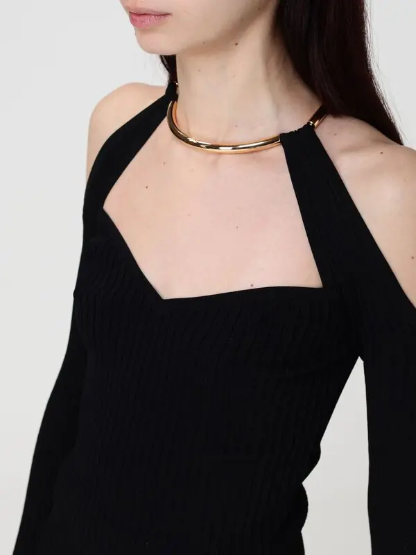 Elisabetta Franchi Ribbed Viscose Knit - Black