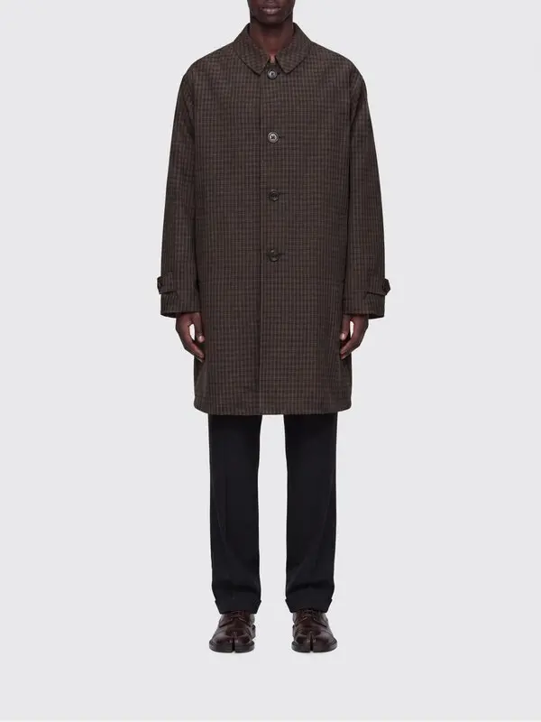MAISON MARGIELA Checked Cotton Blend Trench Coat