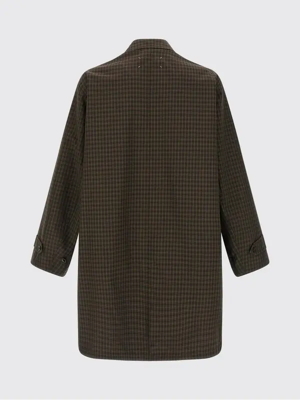 MAISON MARGIELA Checked Cotton Blend Trench Coat