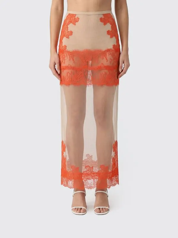 Patrizia Pepe Tulle Skirt With Lace Inserts