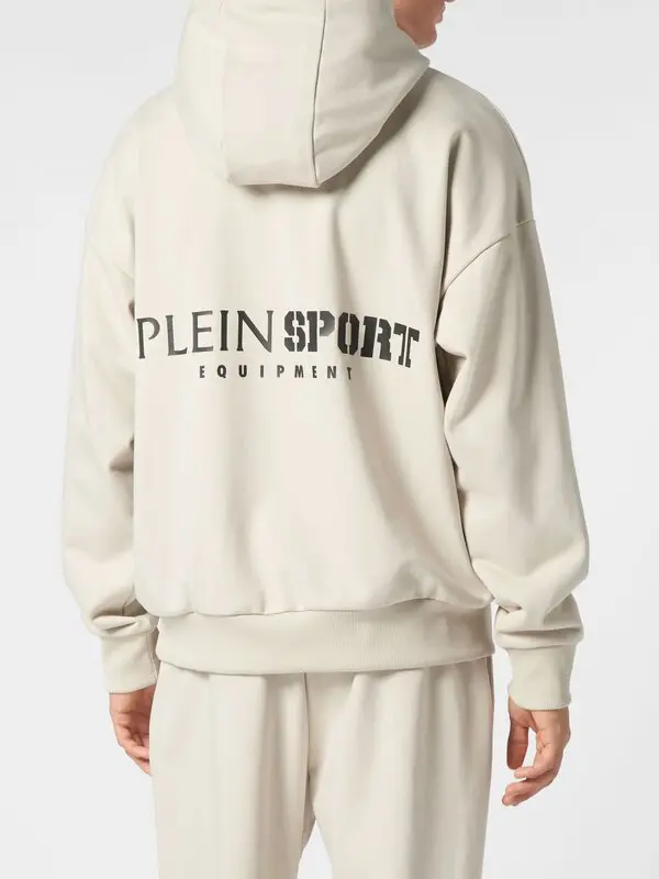 PLEIN SPORT Cotton Hooded Sweatshirt With Logo