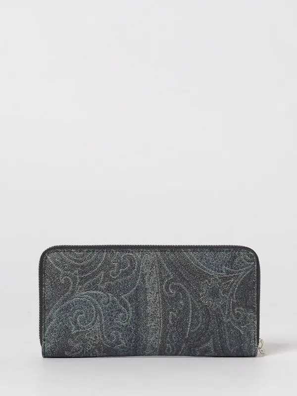 Etro Paisley Print Coated Cotton Wallet