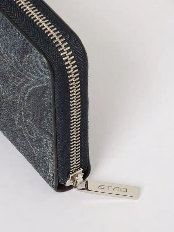 Etro Paisley Print Coated Cotton Wallet
