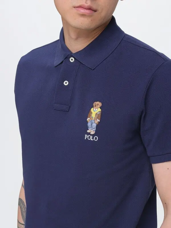 Polo Ralph Lauren Bear Logo Cotton Polo Shirt