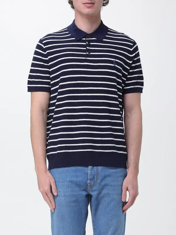 Polo Ralph Lauren Striped Knitted Polo Shirt With Logo