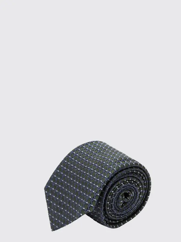 FERRAGAMO Gancini Jacquard-pattern Silk Tie