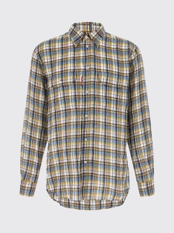 Dsquared2 Casual Check Linen Shirt - Multicolor