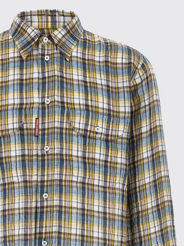 Dsquared2 Casual Check Linen Shirt - Multicolor