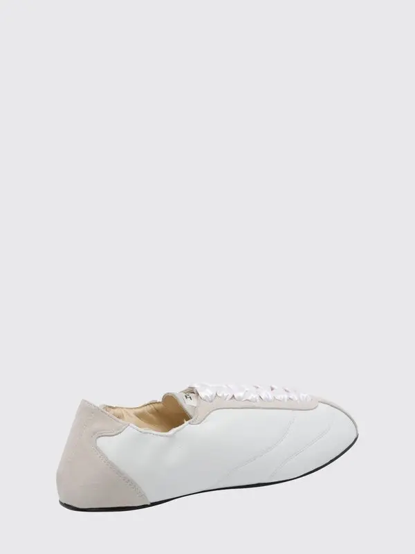 Repetto Silk And Suede Calfskin Lace Up Sneakers - White