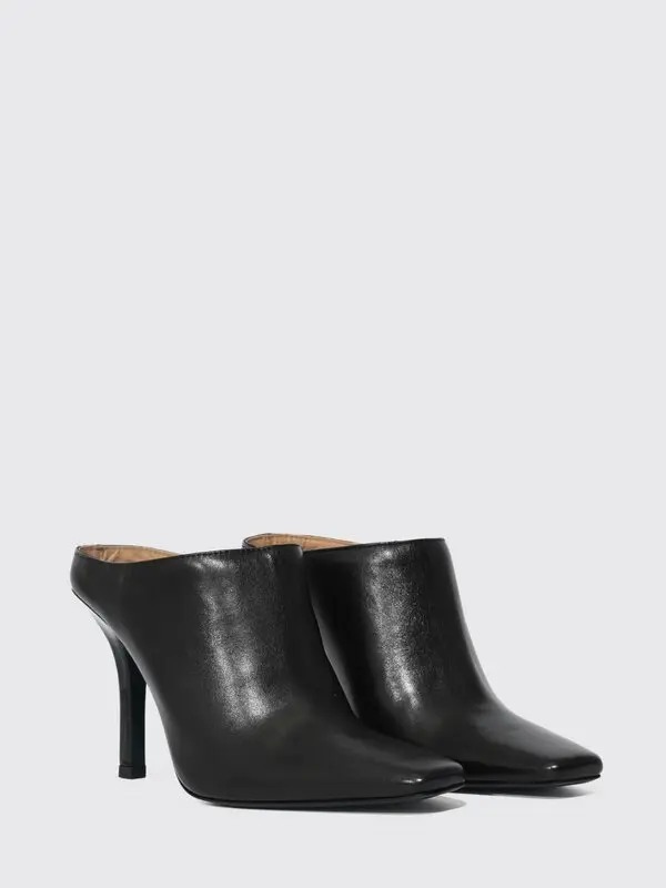 Patrizia Pepe Leather Mules - Black